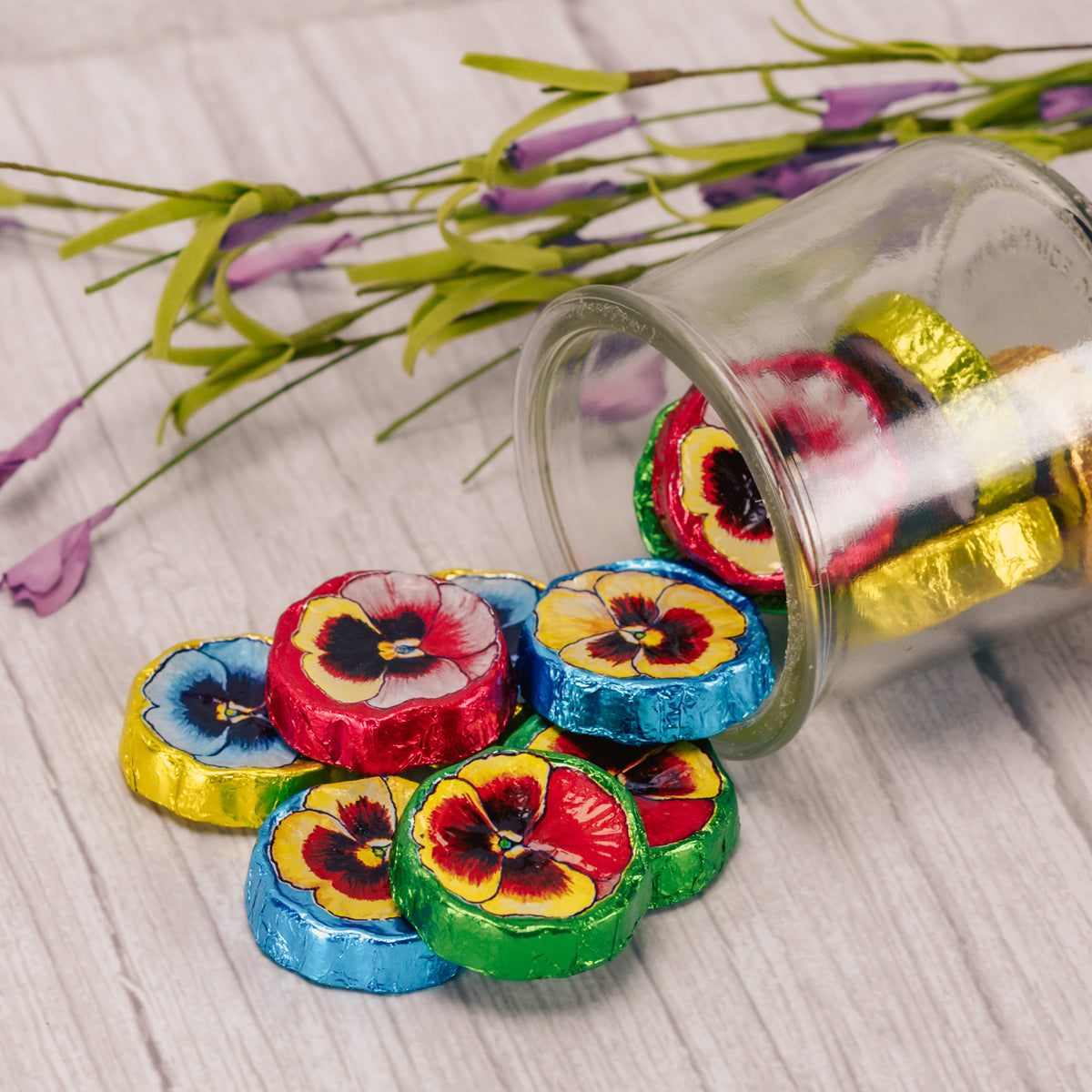 Foil Pansies - 1/2 lb. – Marie’s Candies